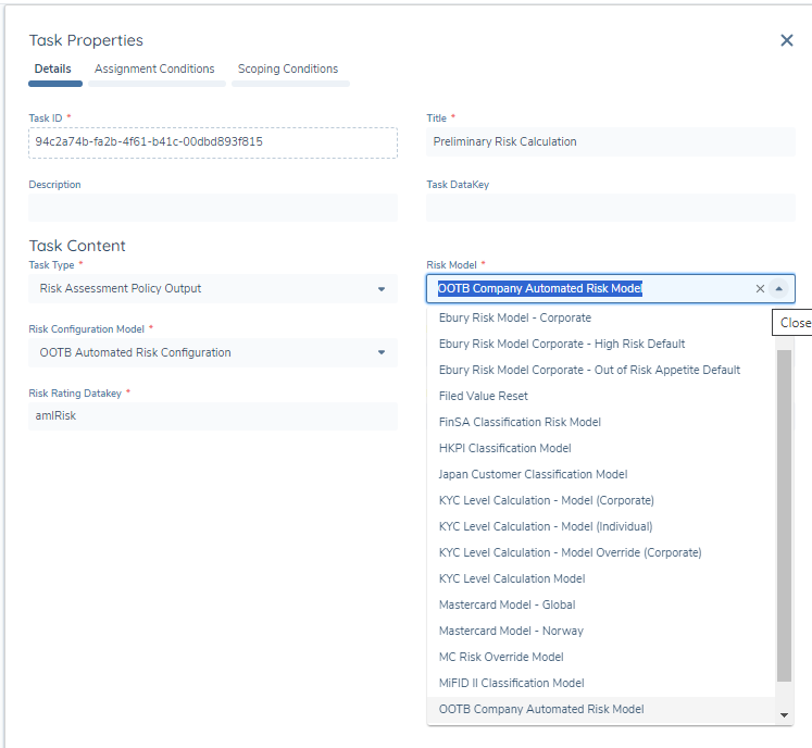 Configuring Risk Functionality | Fenergo Document Portal